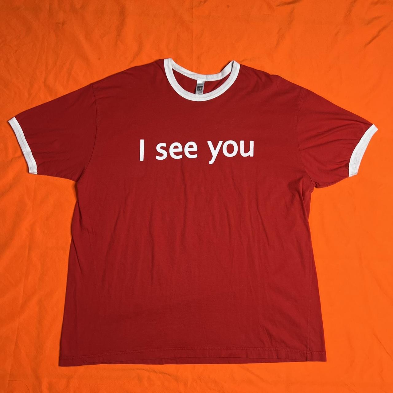 I See You Keith Haring Art Ringer T-Shirt Size... - Depop