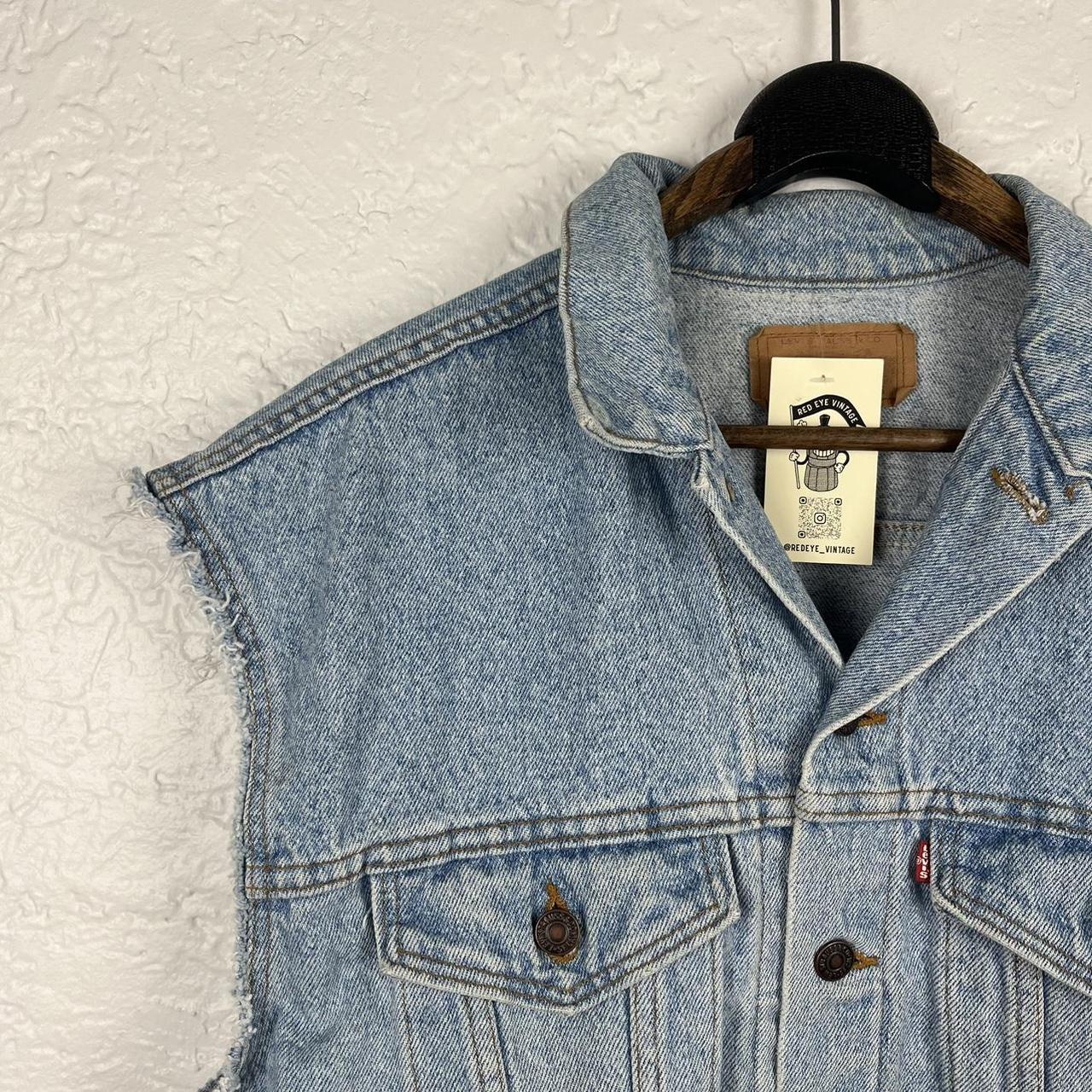 Vintage Levi denim vest Real deal 90s trucker... - Depop