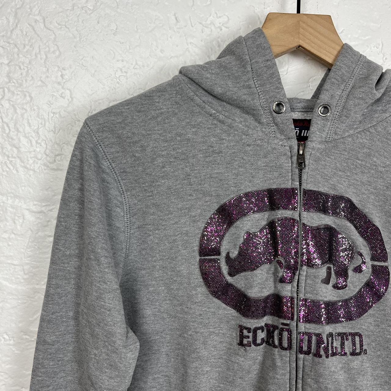 Y2K ecko unltd hoodie Sparkly bedazzled graphic... - Depop