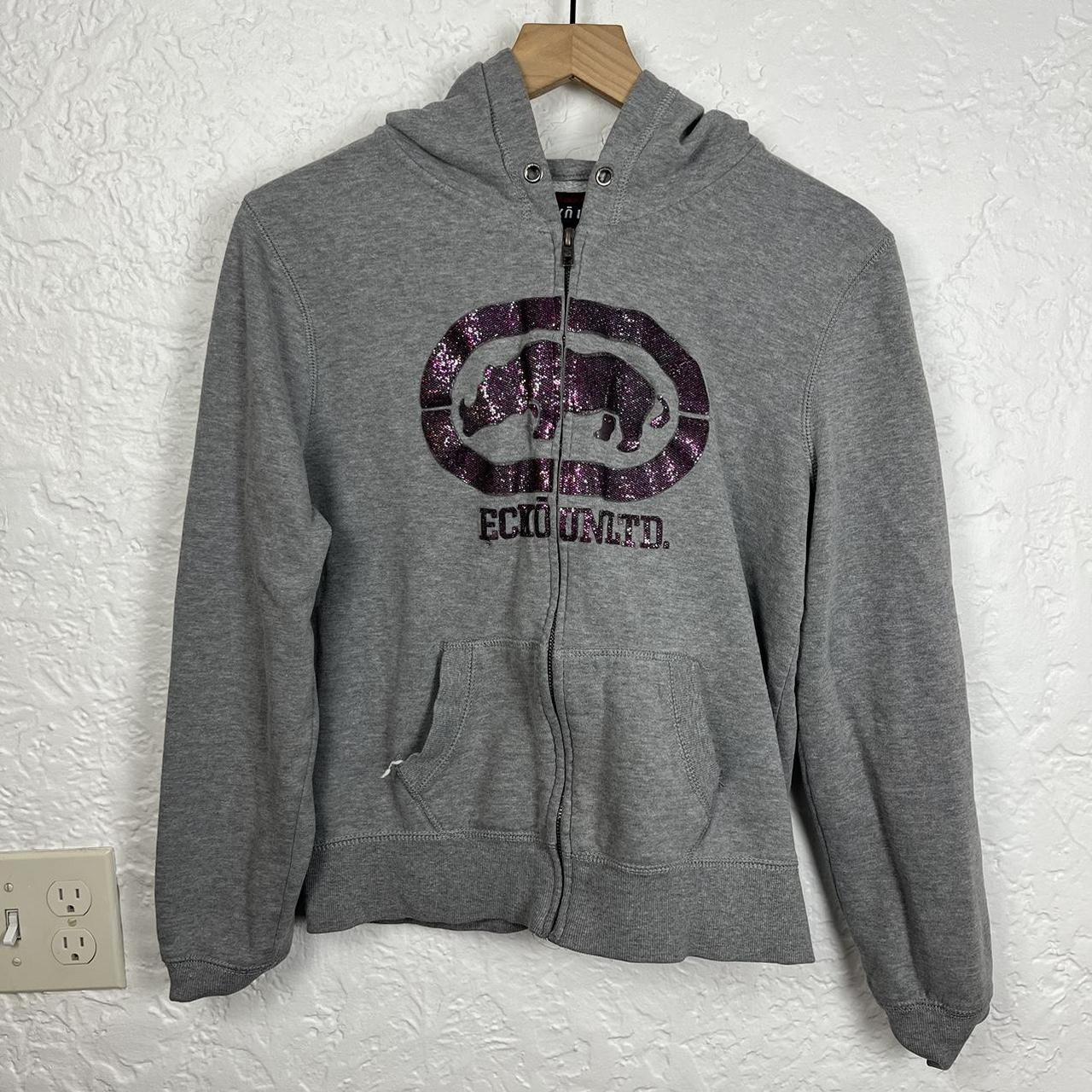Y2K ecko unltd hoodie Sparkly bedazzled graphic... - Depop