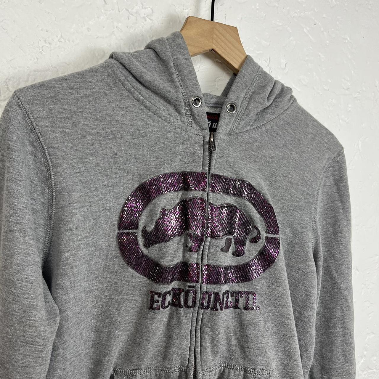 Y2K ecko unltd hoodie Sparkly bedazzled graphic... - Depop