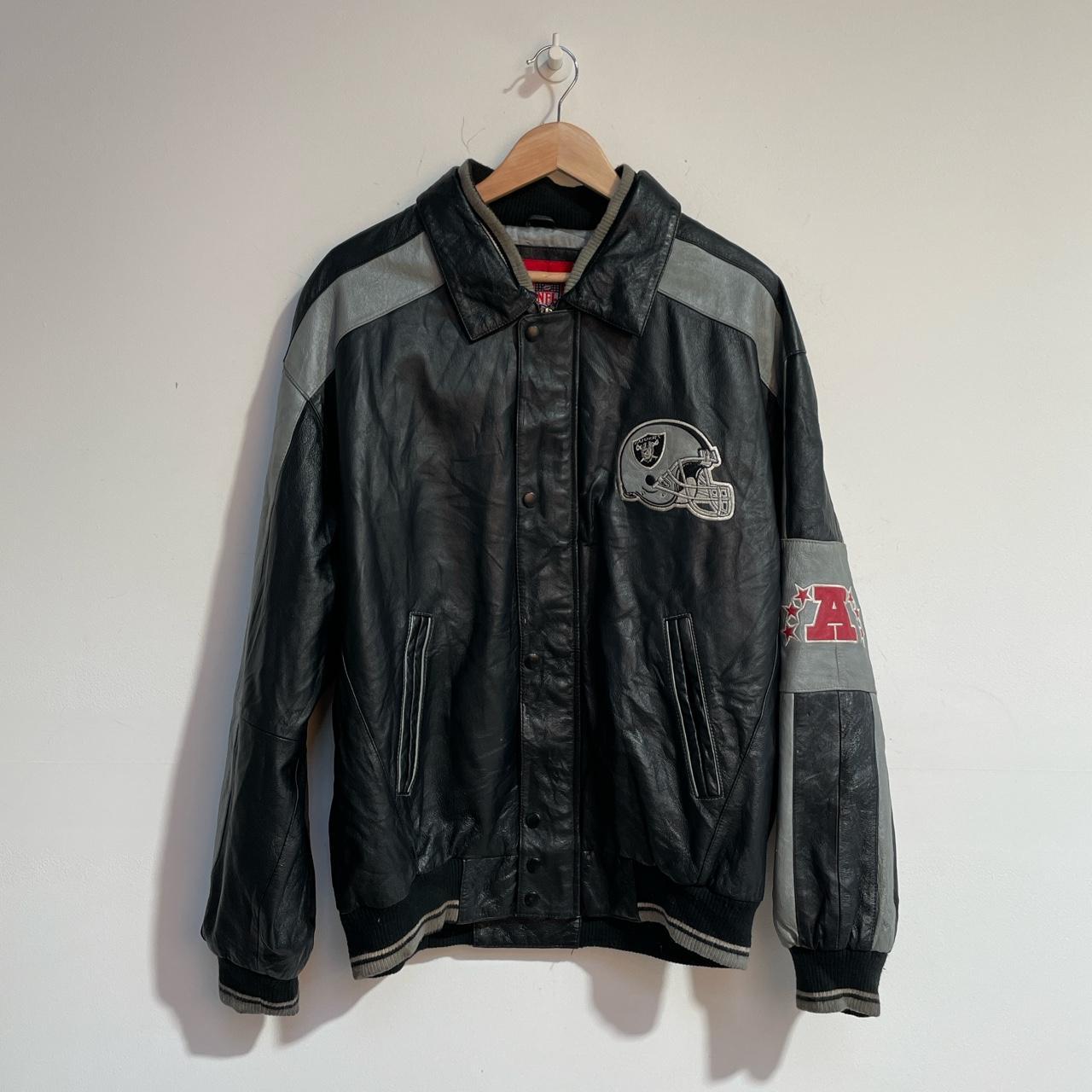 NFL Men's Black and Grey Jacket | Depop