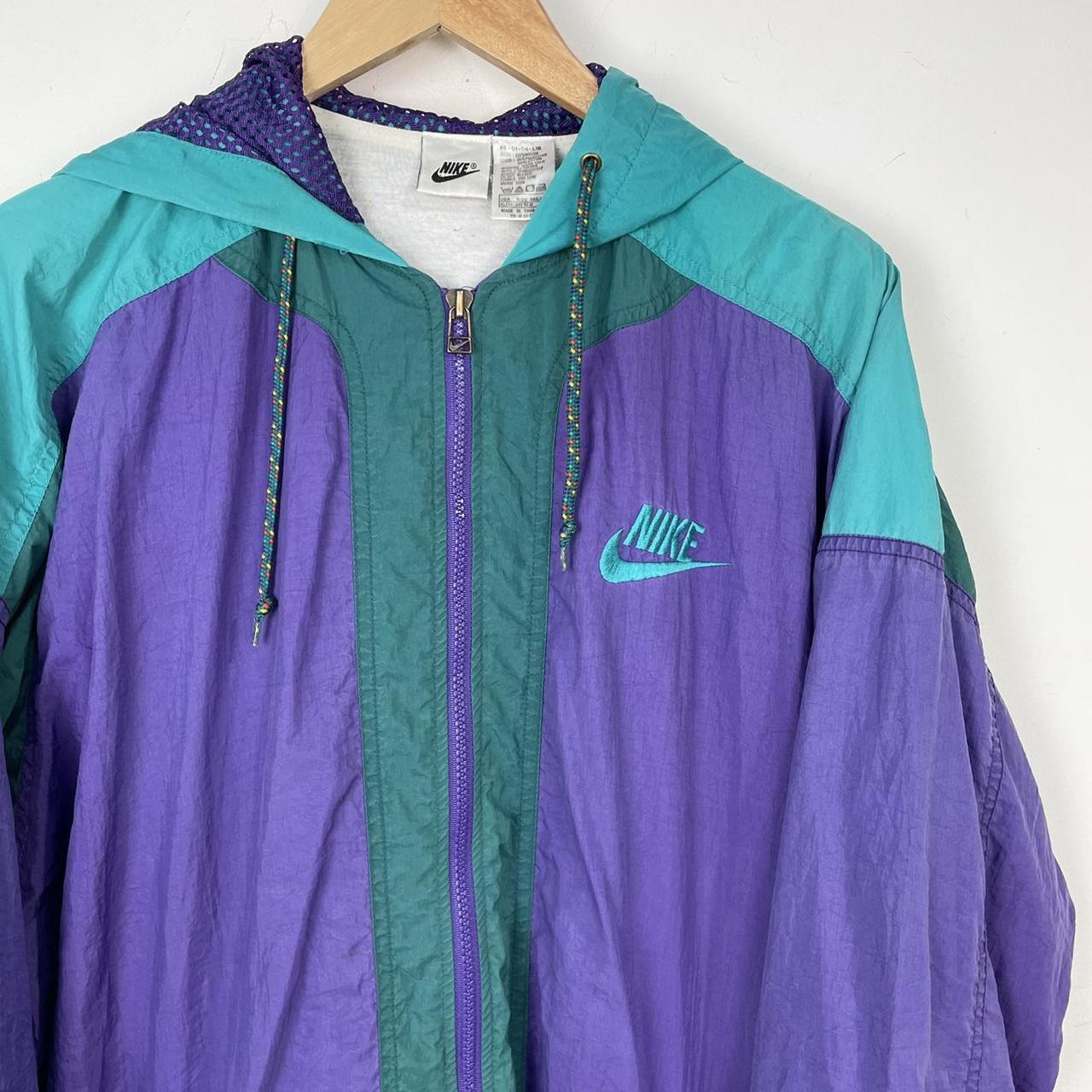Nike Men's Purple and Green Jacket | Depop