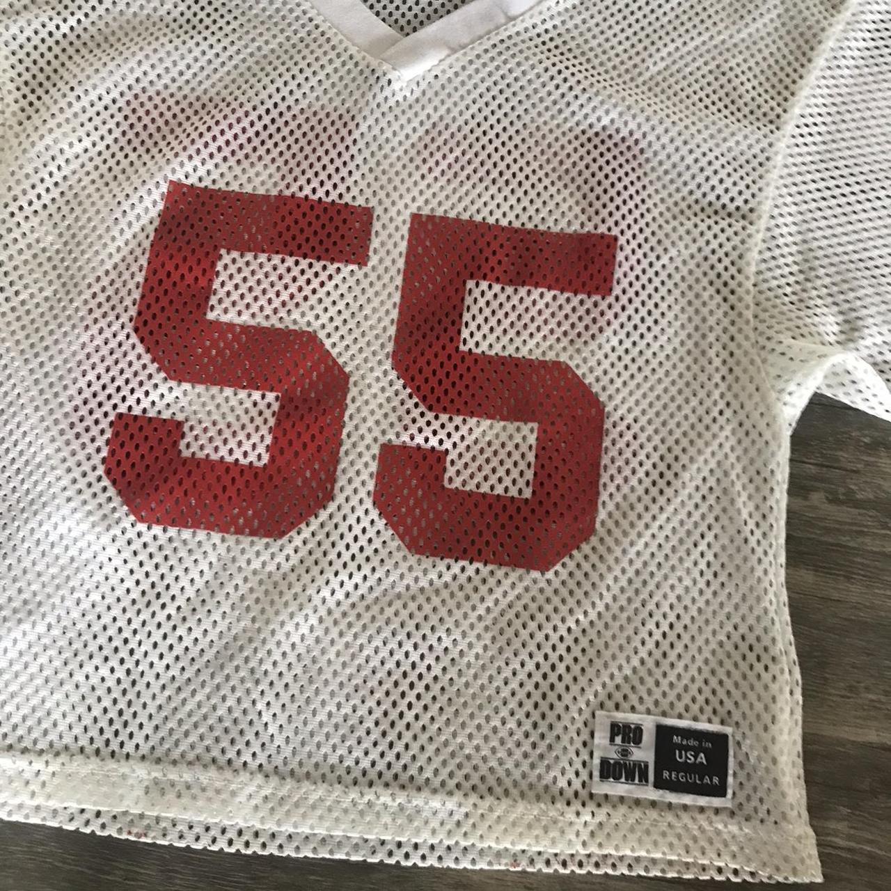 Vintage Football Jersey Cropped Crop Top Net Webbed... - Depop