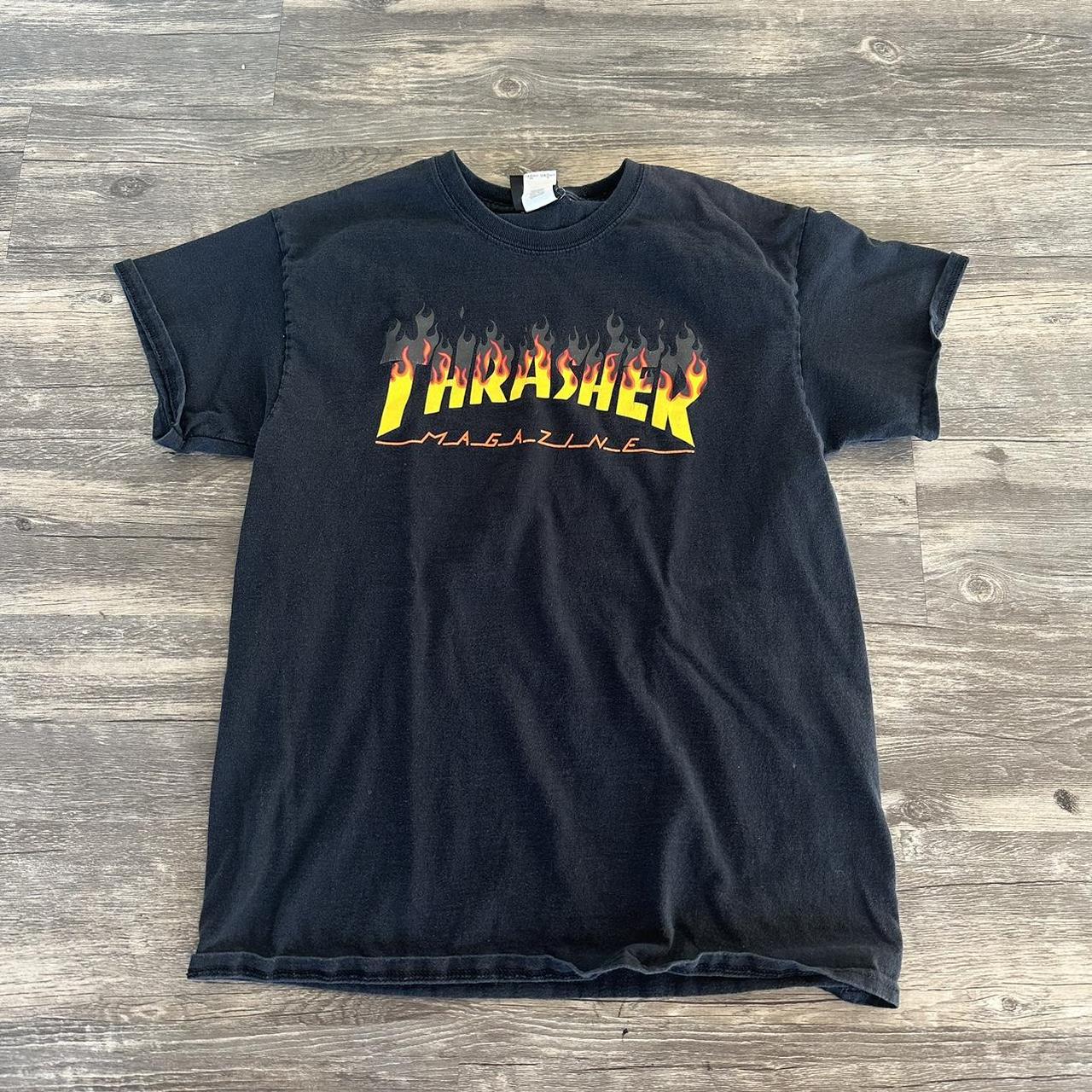 Thrasher Flames Tee Get ready to hit the skatepark... - Depop