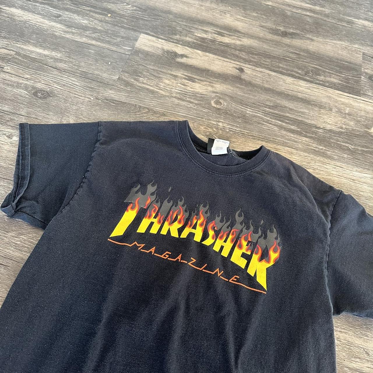 Thrasher Flames Tee Get ready to hit the skatepark... - Depop