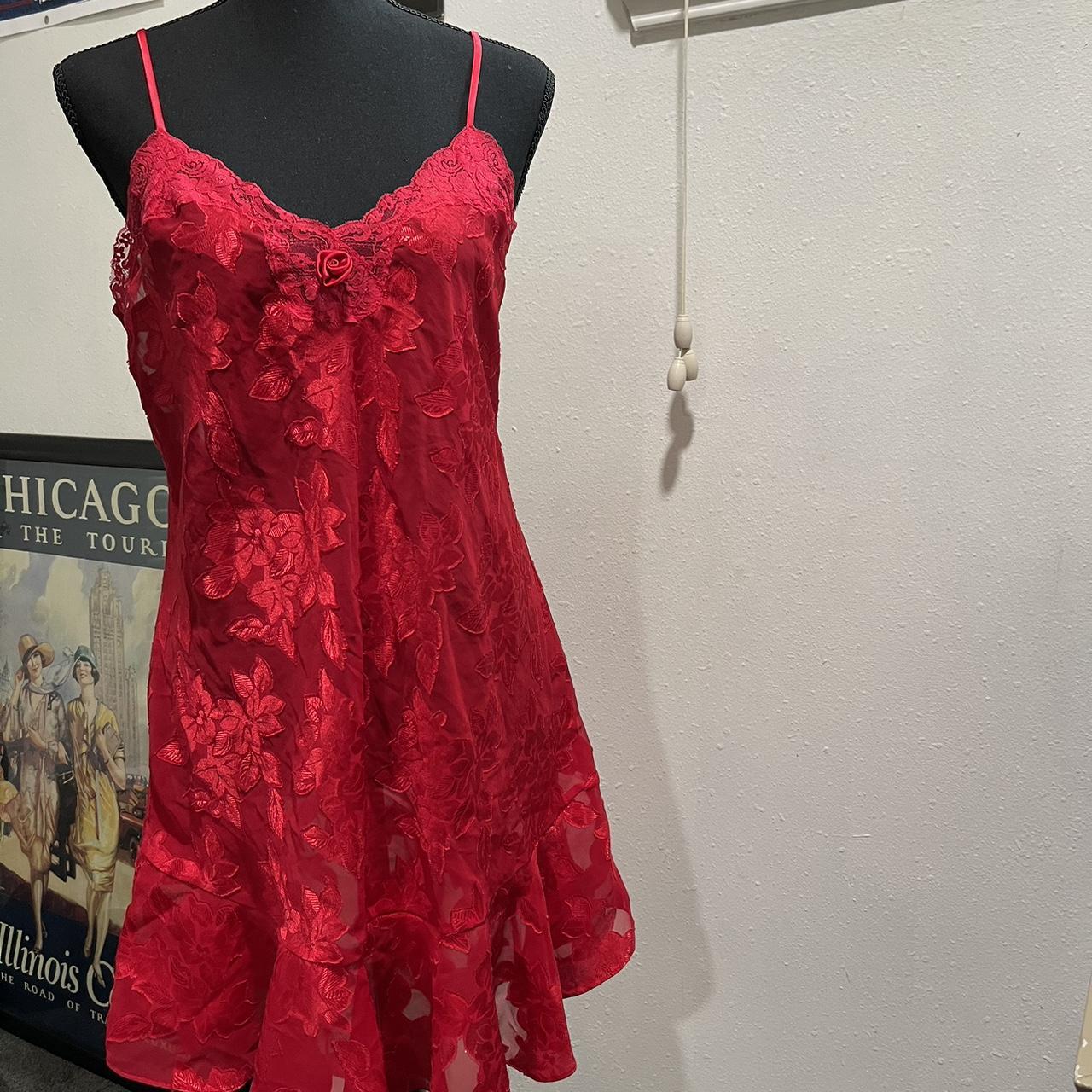 Beautiful floral slip dress #coquette #babydoll... - Depop