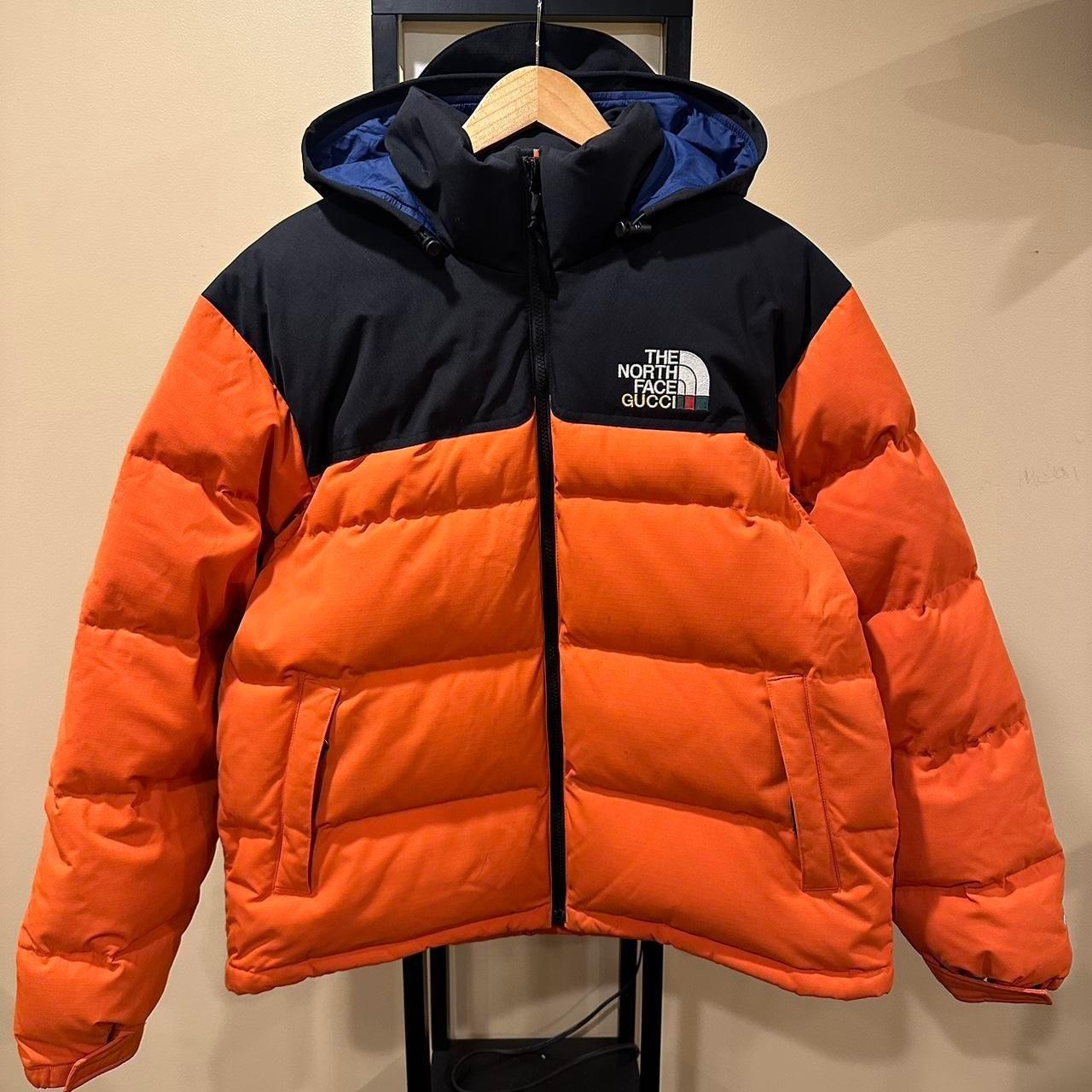 Gucci x The North Face TNF Orange Nuptse Puffer Down... | Depop