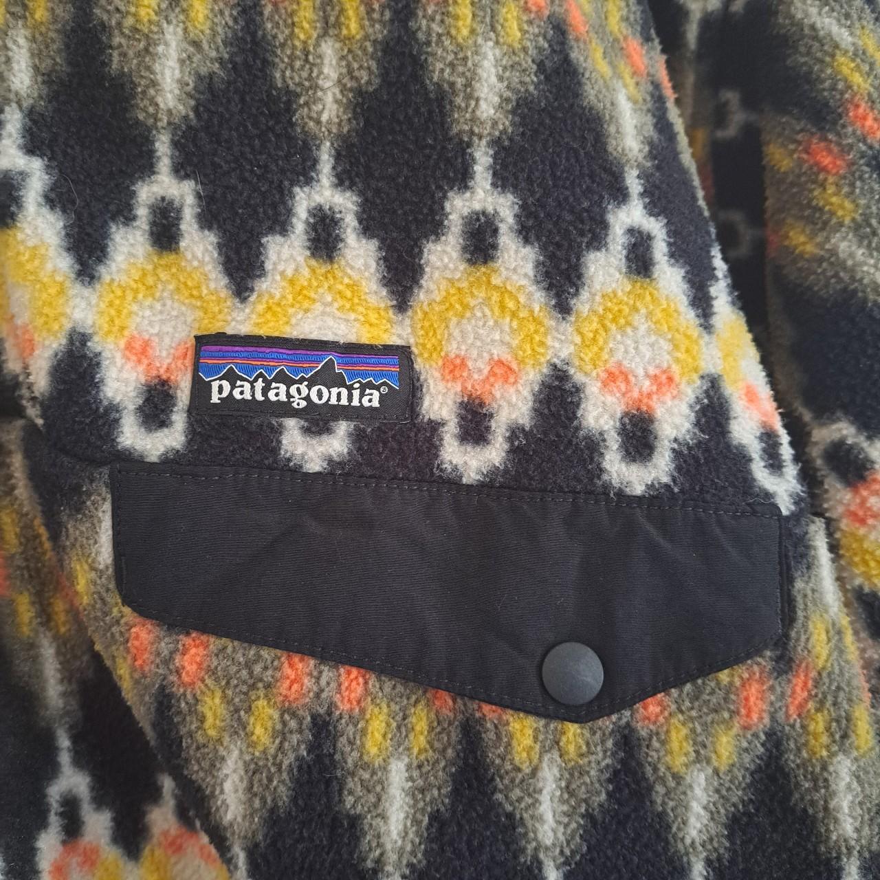 Patagonia Southwest Yellow Aztec Print Synchilla... - Depop