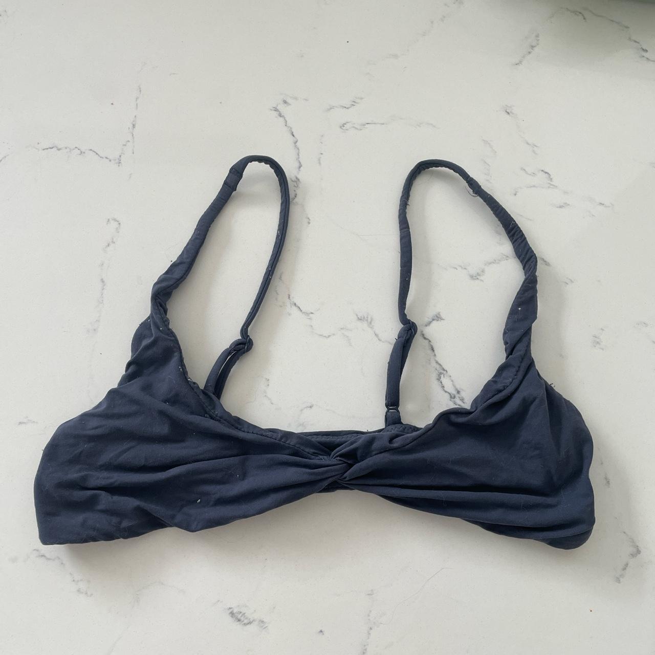 Skims navy blue front twist bralette, size xs - Depop