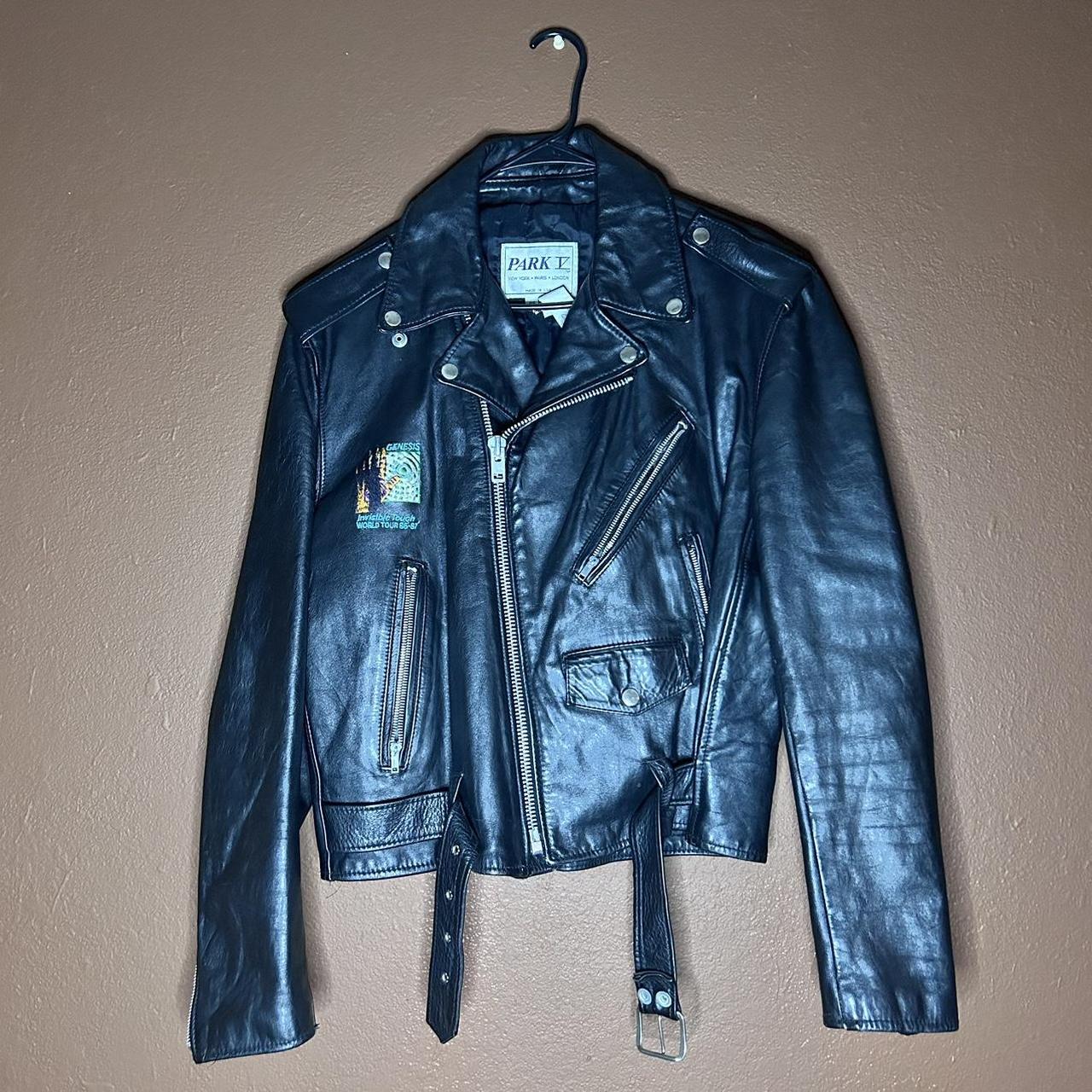 Men’s vintage large GENESIS leather tour jacket.... - Depop