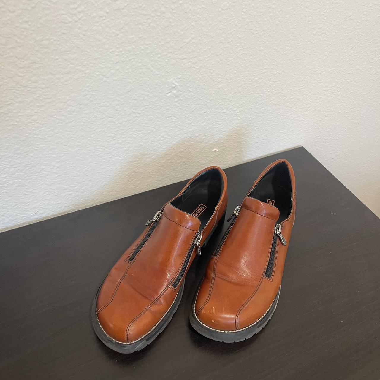 harley davidson zipper loafers size: 8.5 Womens - Depop