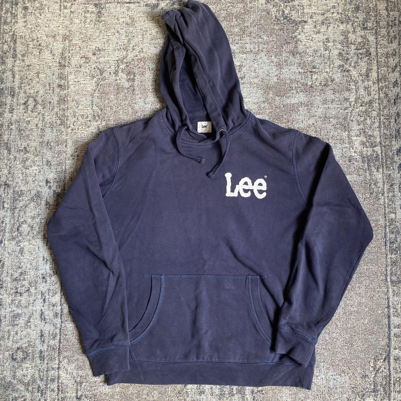 Lee Mens Navy Hoodie Depop