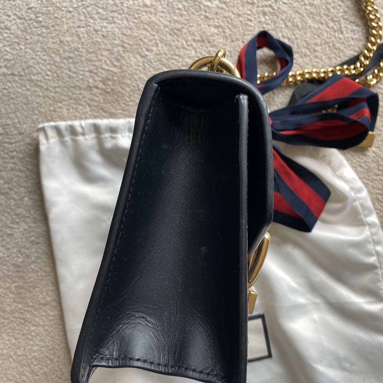 Gucci Sylvie chain flap bag. Black leather with... - Depop