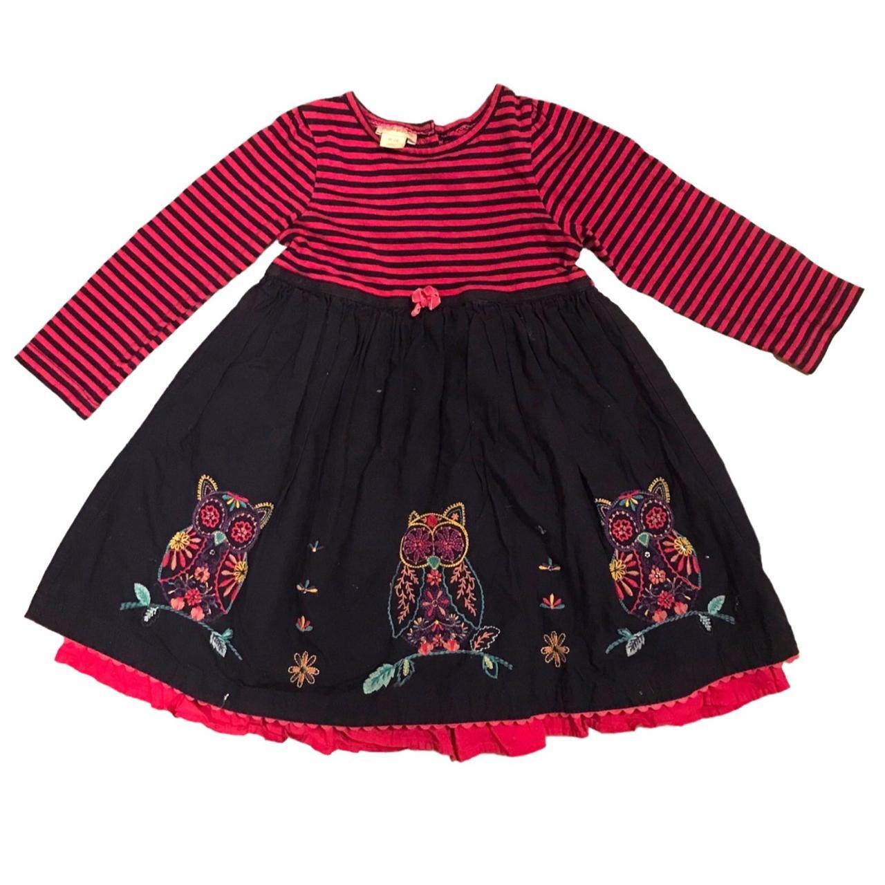 Monsoon Red and Black Dress | Depop