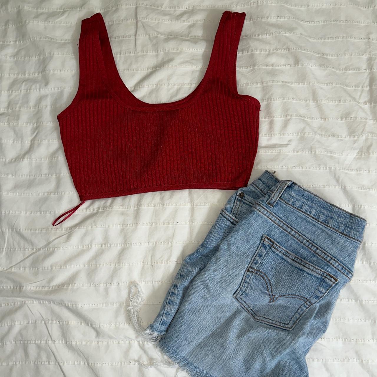 cute red crop from windsor!! super supportive on the... - Depop