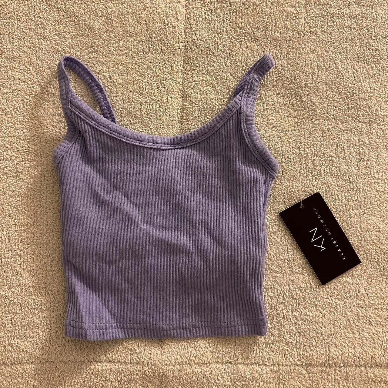 periwinkle cropped tank - Depop