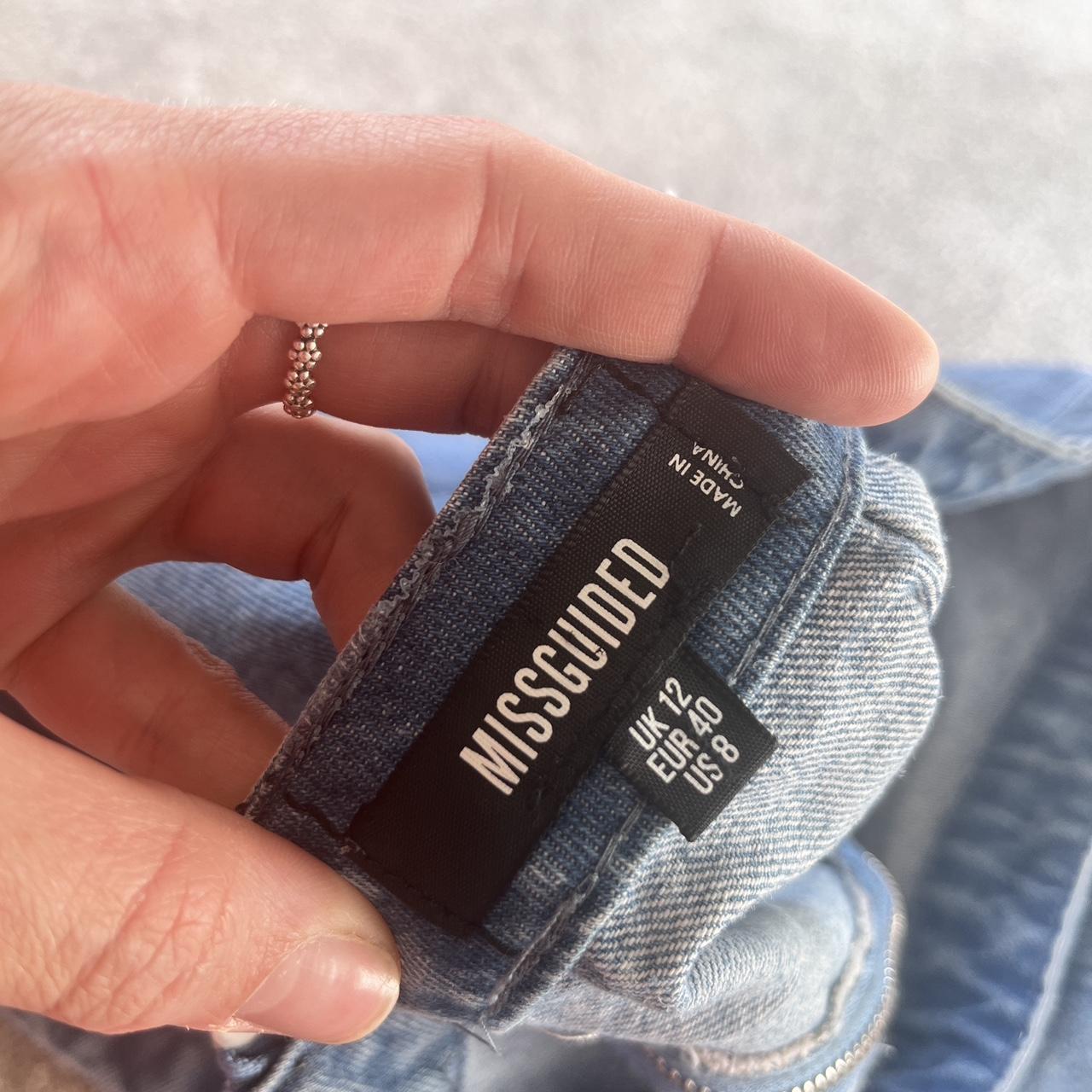 Denim mini skirt Missguided Size 12 Never... - Depop