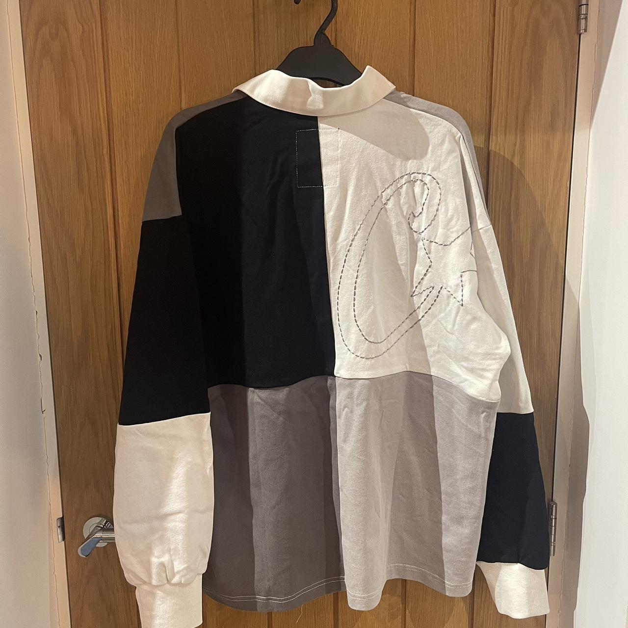 Corteiz Rugby Shirt Greyscale Size: Large but fits... - Depop