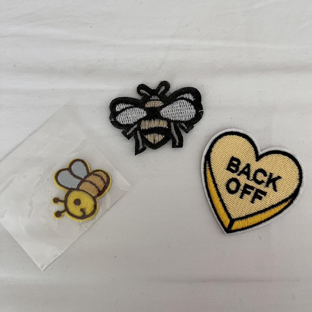 Iron on embroidery patches set of 3 - includes two... - Depop