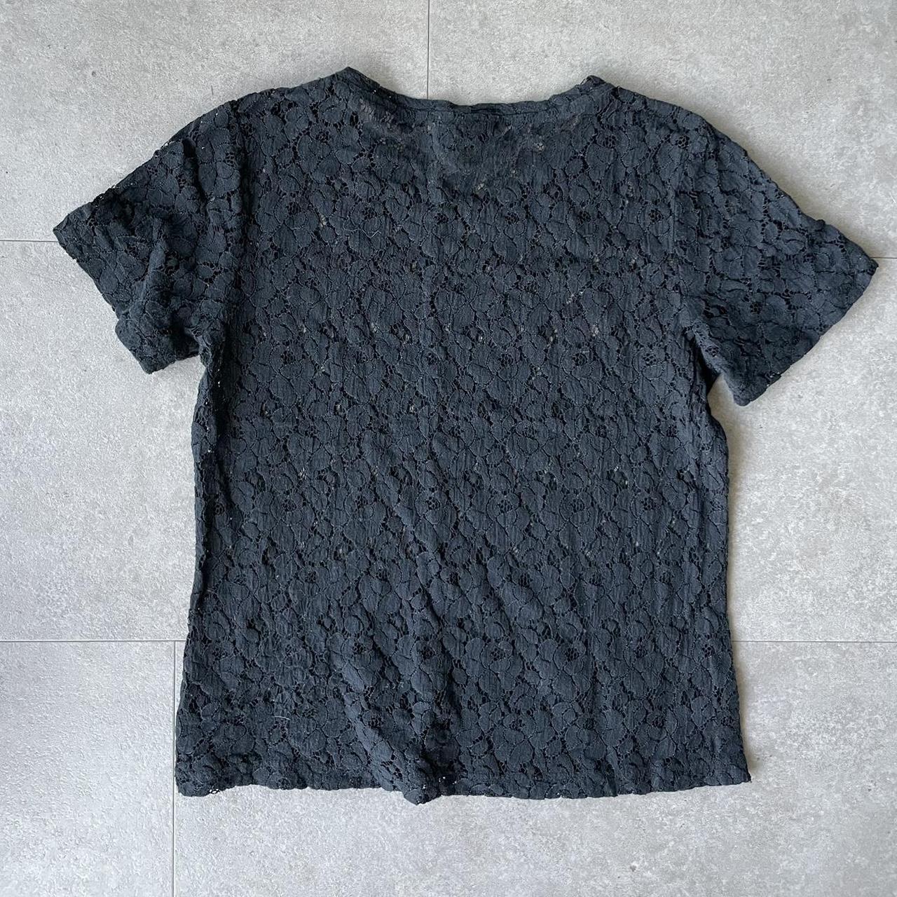 Black fully lace top see through top. Perfect with a... | Depop