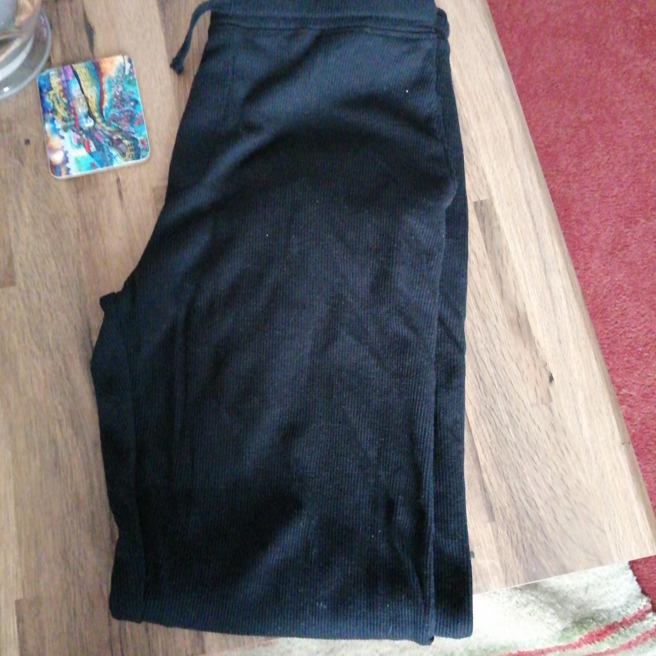 Men's primark Ribbed Black Lounge Pants Size L... - Depop