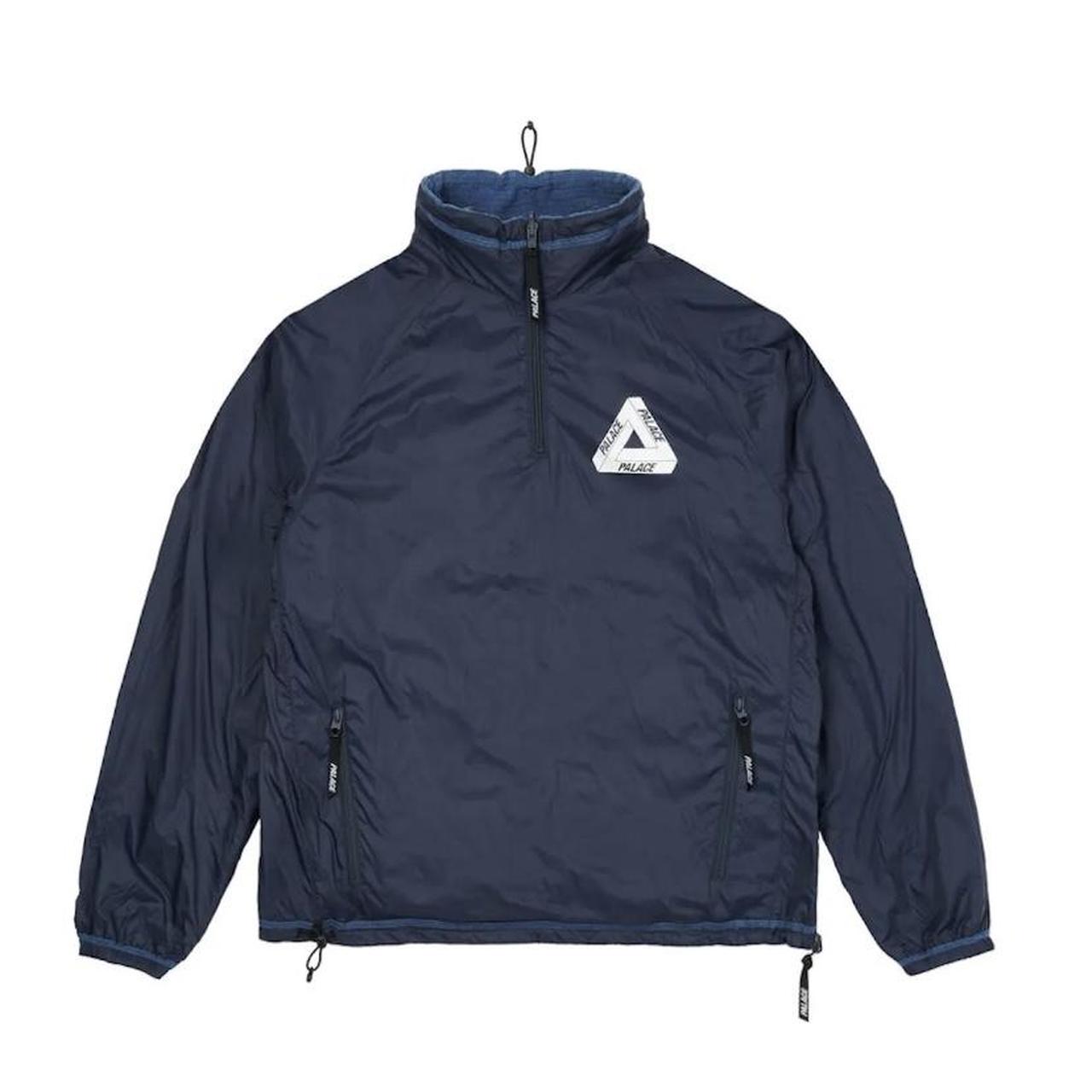 Palace reversible jacket/ fleece Navy/Blue Palace... - Depop
