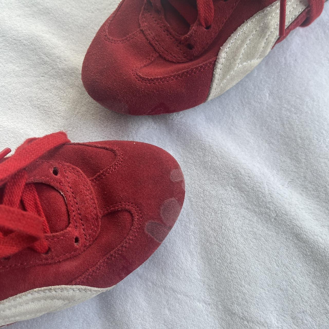 Red puma sneakers samba dupe?? very comfy sneakers... - Depop