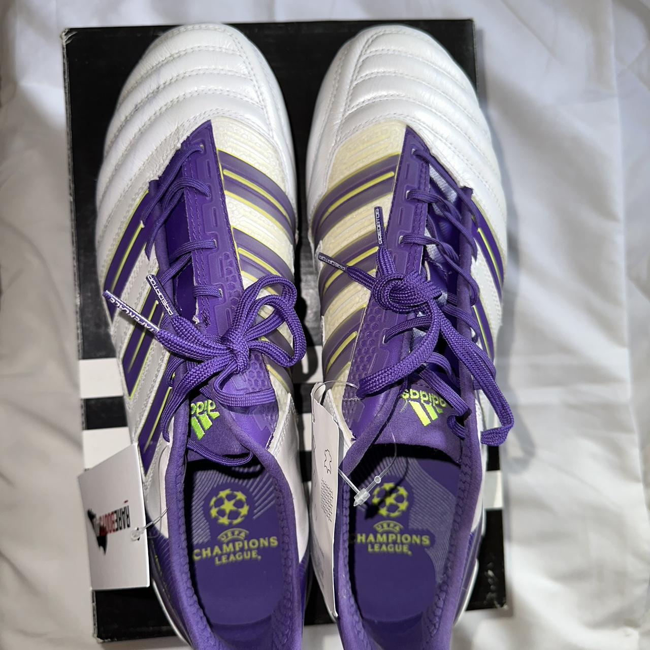 Adidas predator adipower white/ultra lilac Nani pro... - Depop