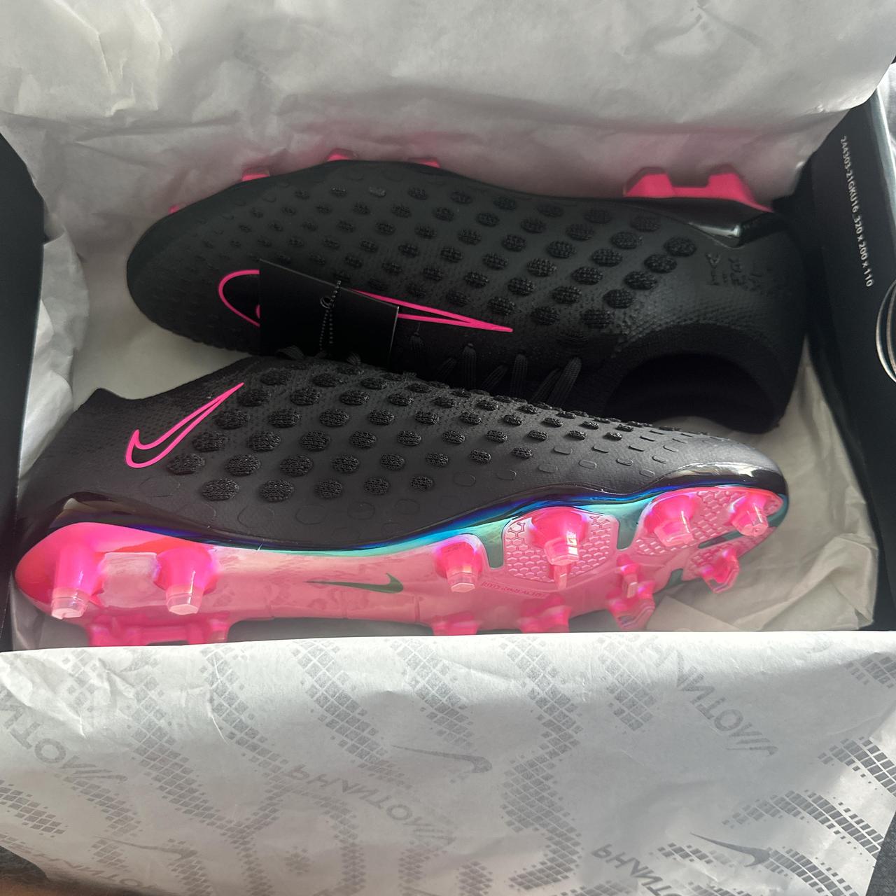 Nike Hypervenom Phantom GT black and pink football... - Depop