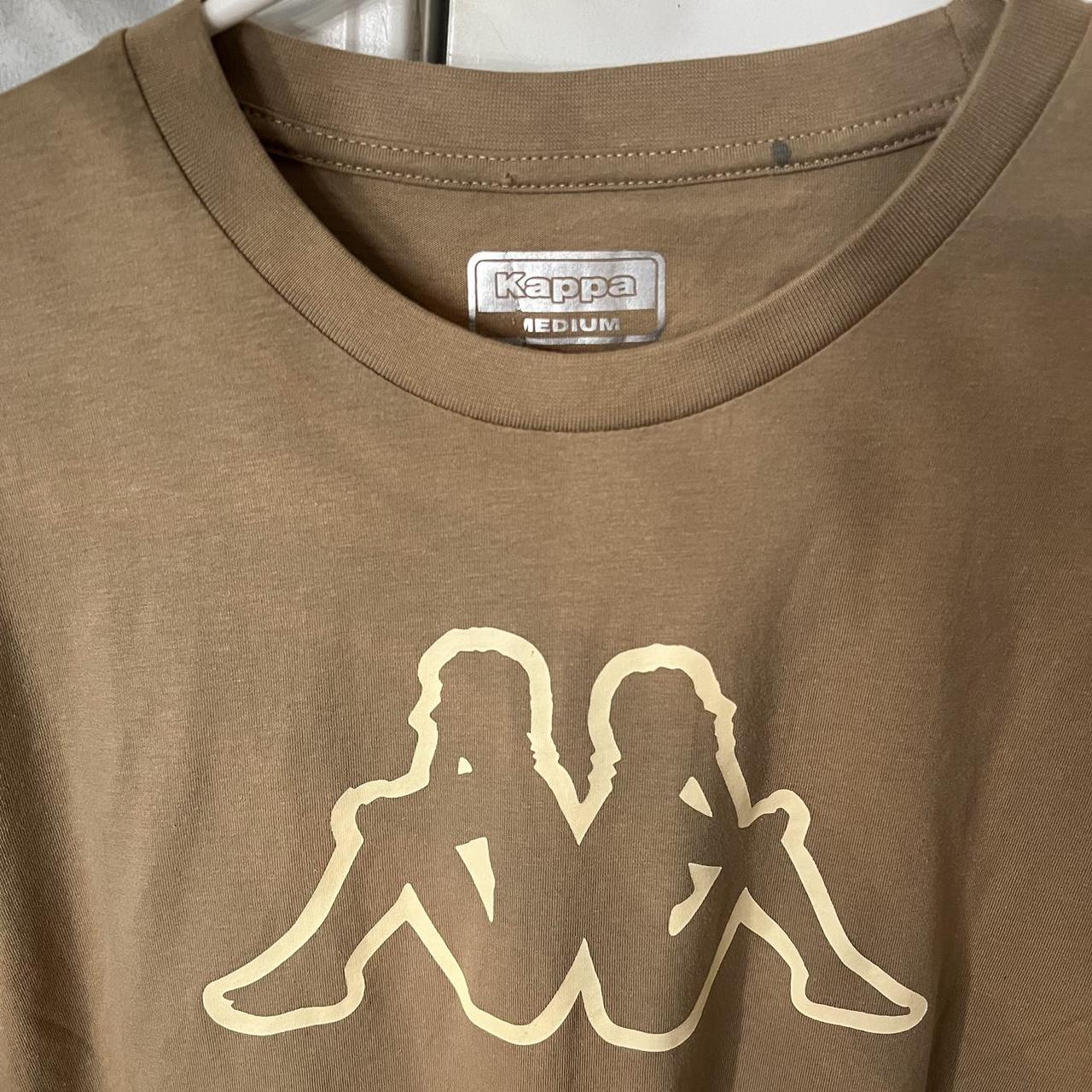 brown / tan kappa long sleeve tee. has never been... - Depop