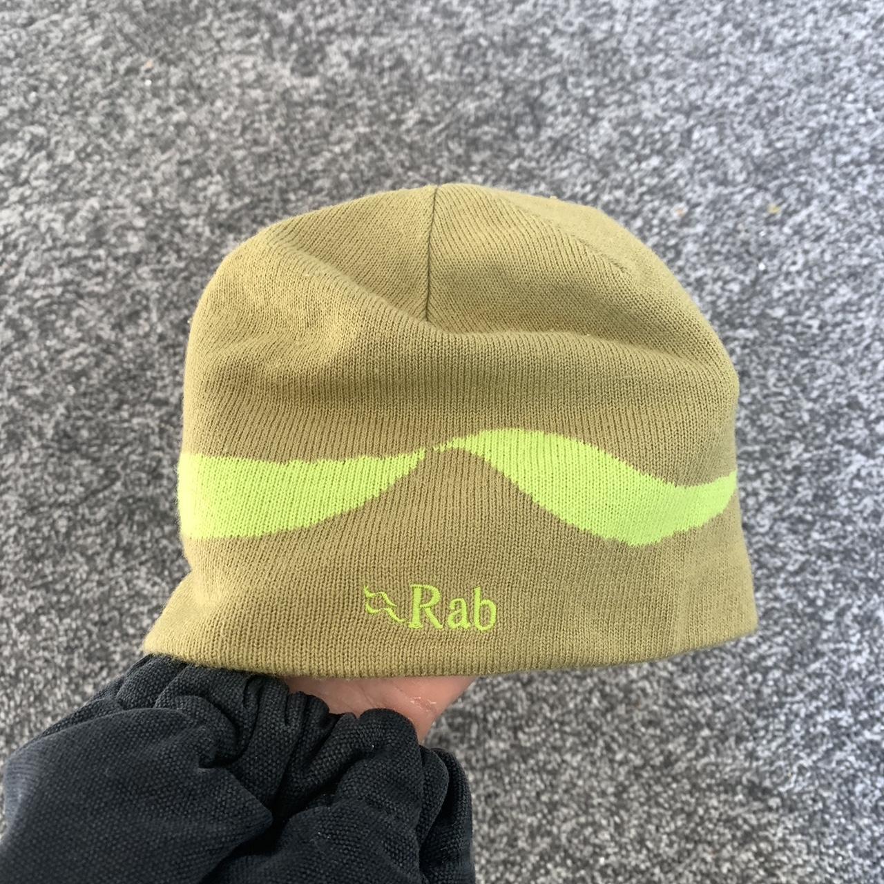 Rab beanie Green and khaki Rab beanie hat #gorpcore - Depop