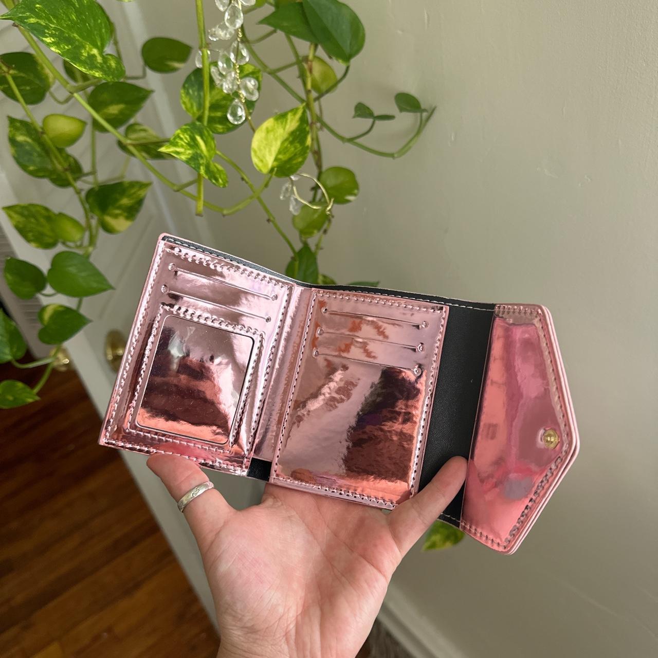 💞🫶🏻🤍 Pink chrome wallet 🤍🫶🏻💞 So cute, perfect mini... - Depop