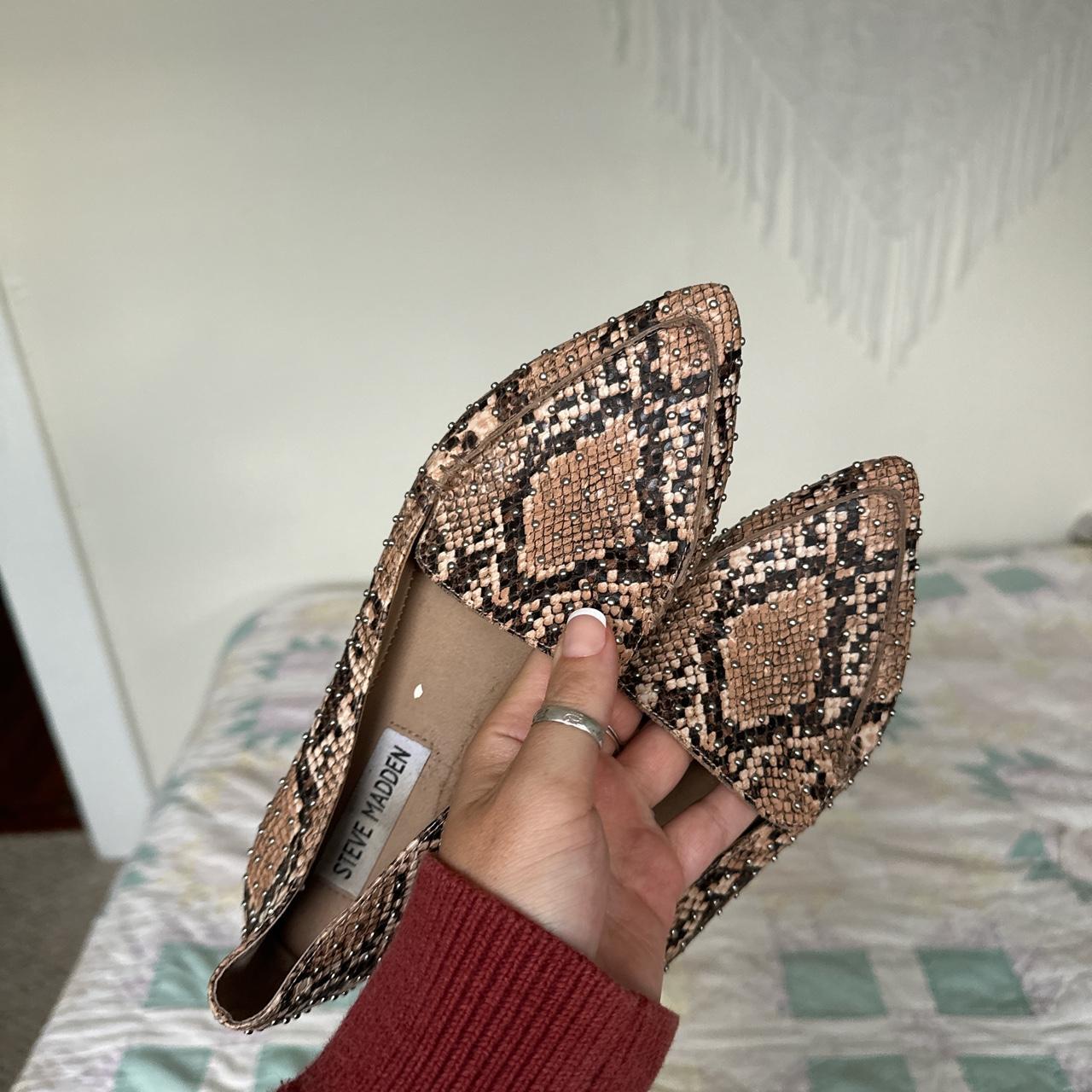Steve Madden snake print work flats Pointed toe... - Depop