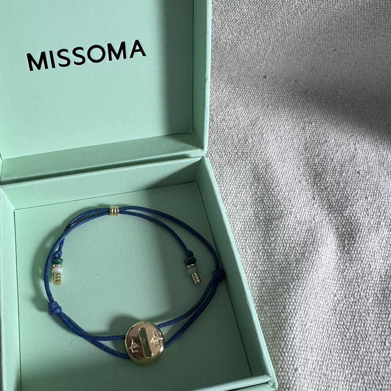 Missoma bracelet. Blue with gold. Comes in original box - Depop