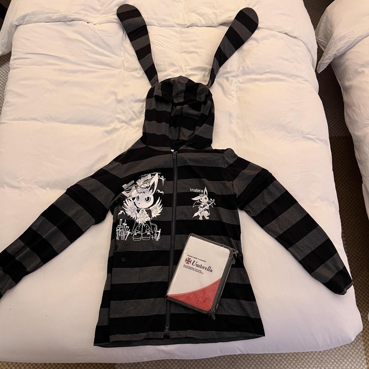 maris rock bunny ear hoodie size L taking offerS DO... | Depop