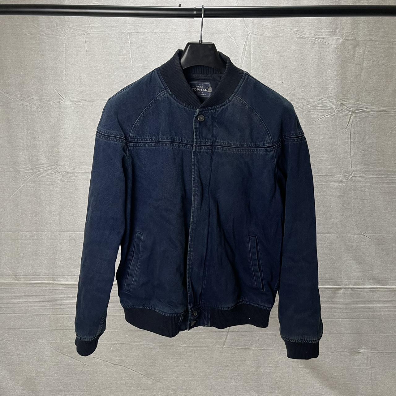 Topman Denim Bomber Jacket - fits true to... - Depop