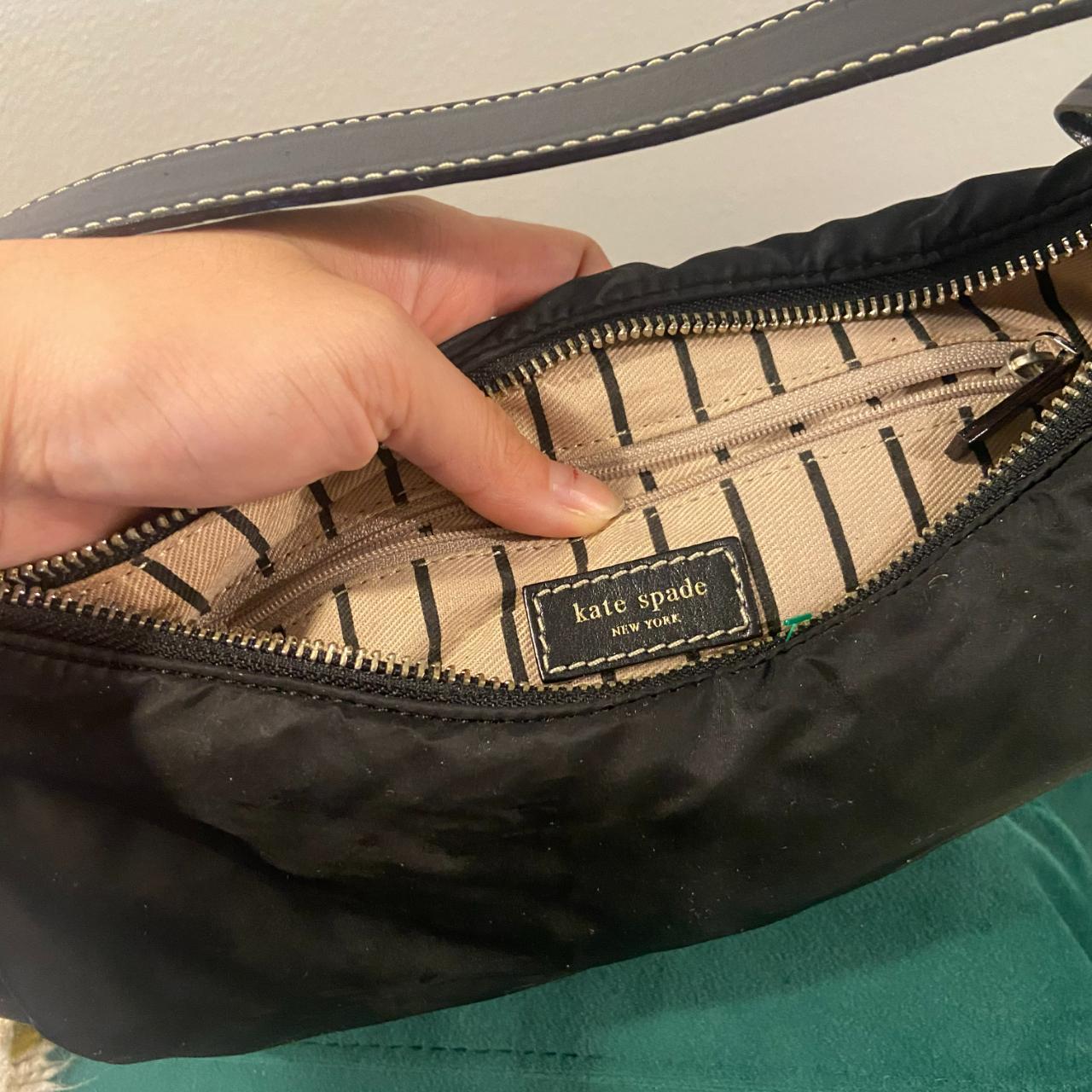 Vintage Y2k Kate Spade Puffy Nylon Ruched Crescent... - Depop