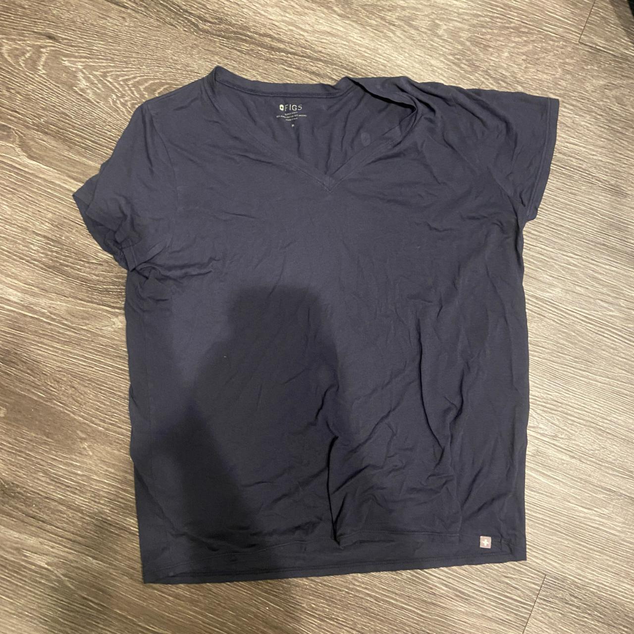 Figs Supersoft Short sleeve Underscrub Navy T-Shirt... - Depop