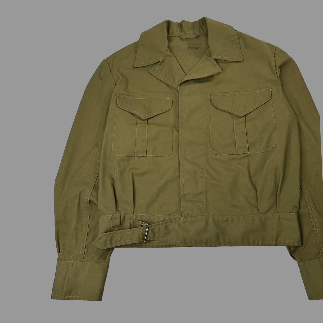 Vintage 1976 cropped Canadian military jacket size... - Depop