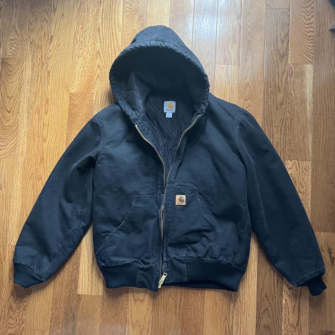 secondhand small black carhartt jacket! not sure... - Depop