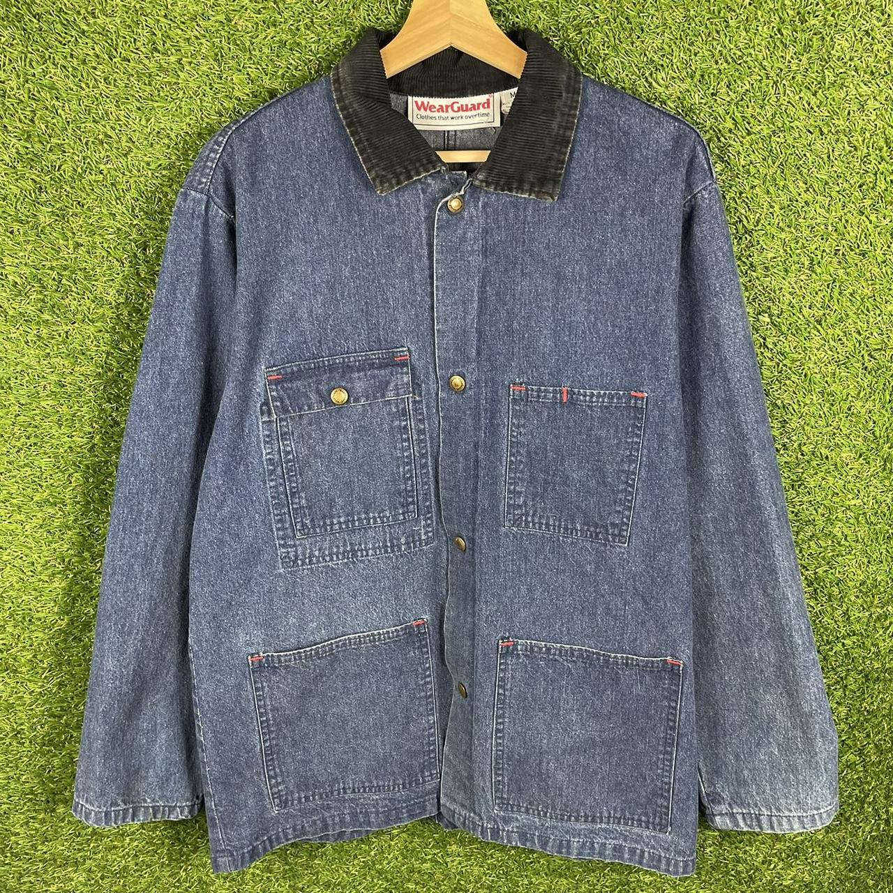 Vintage 4 pocket denim chore jacket 👖 Nice corduroy... - Depop