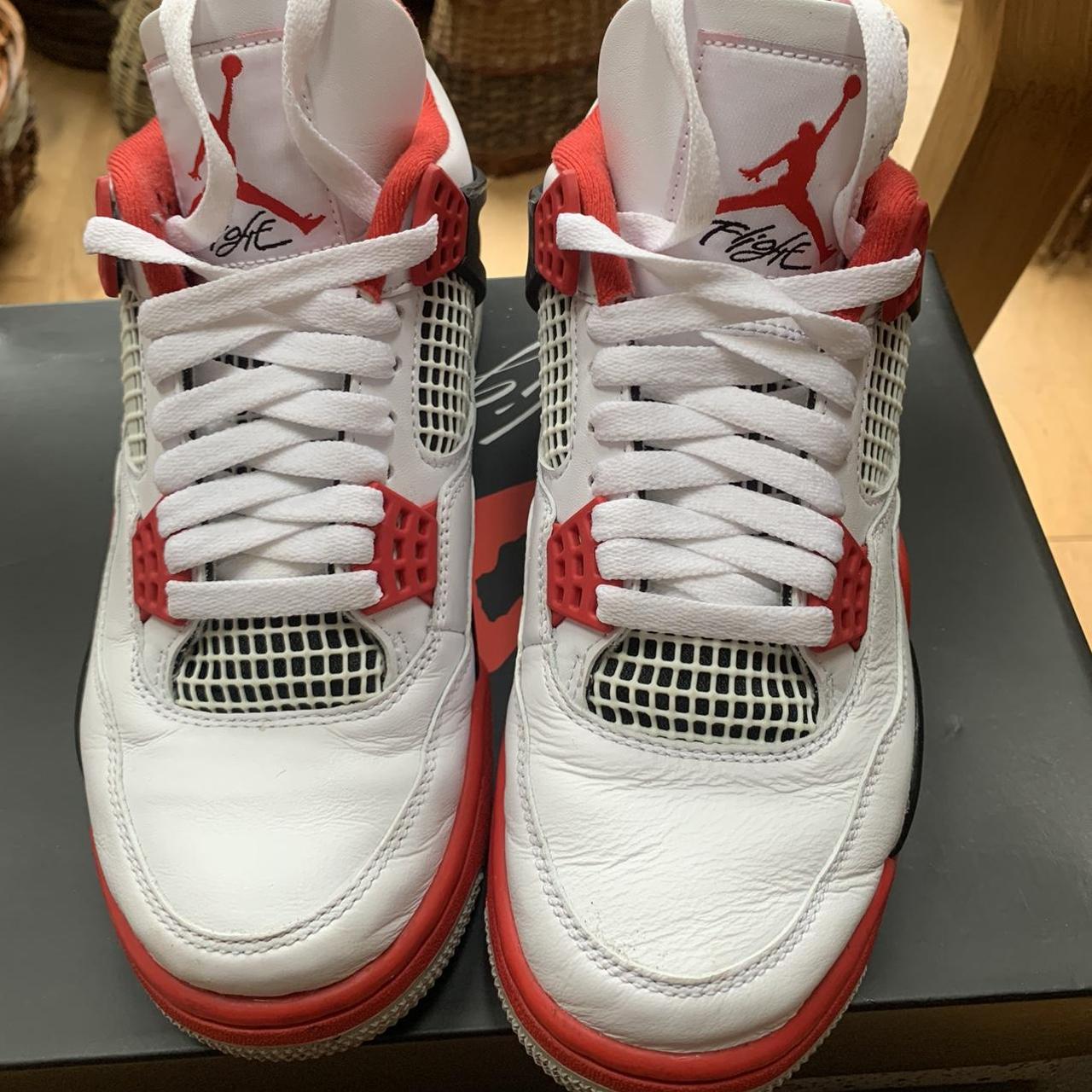 Air Jordan 4 Retro A few mud marks on lace and... - Depop