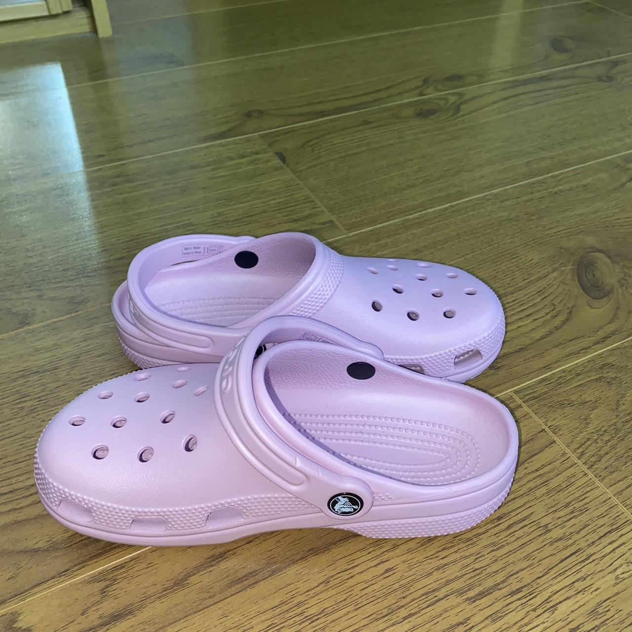 Crocs Womens Pink Flipflops Depop