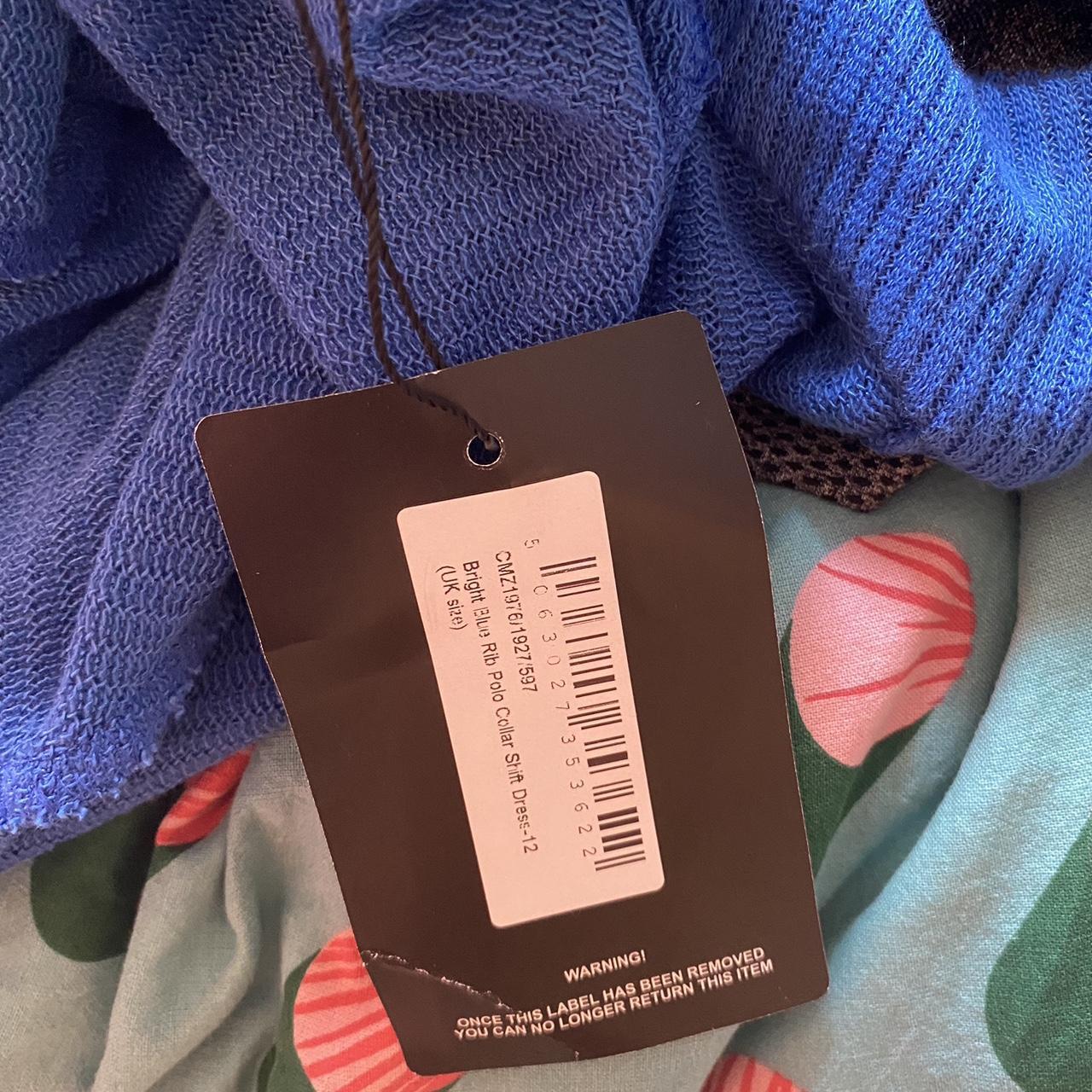 Pretty little thing electric blue shirt dress size... - Depop