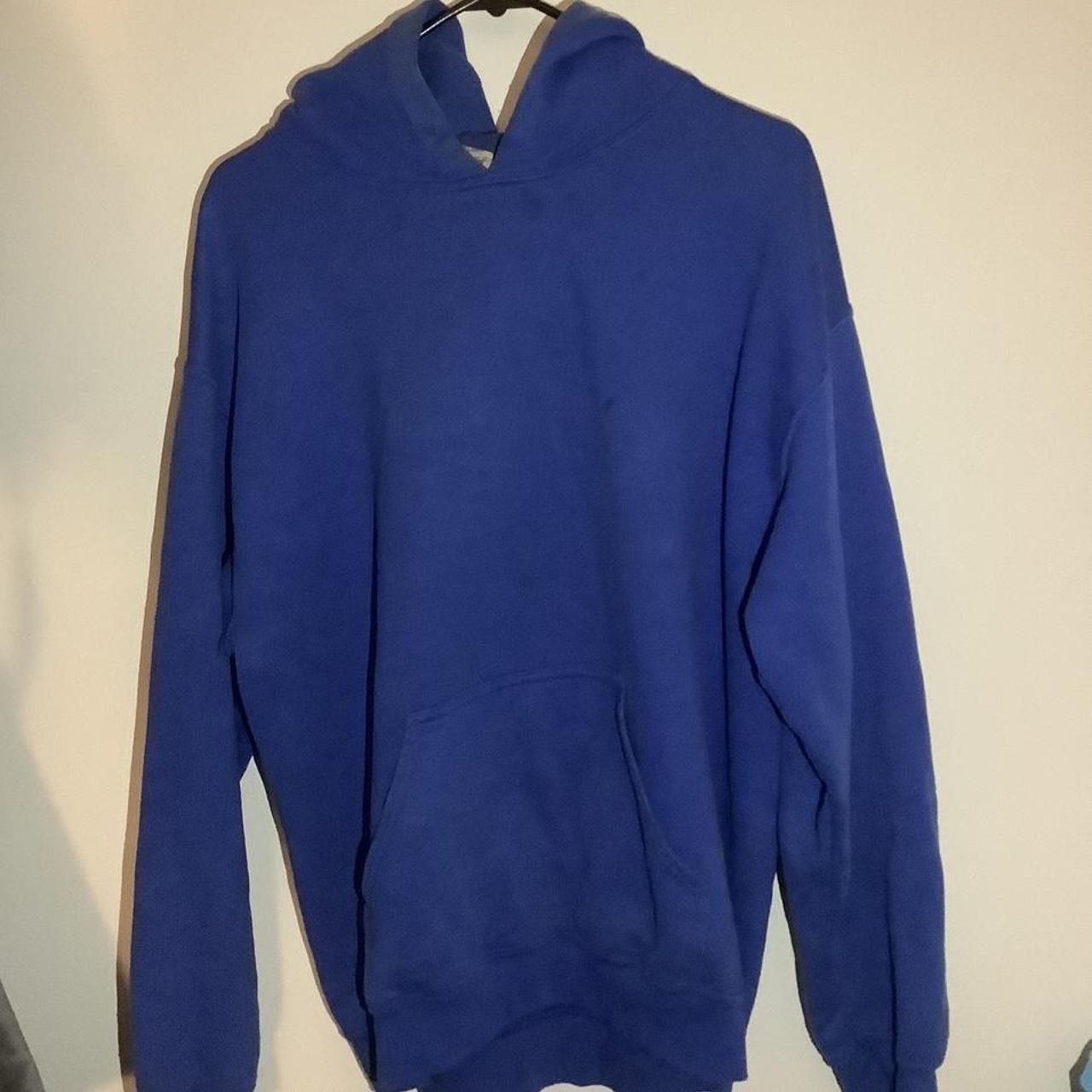 Plain blue hoodie - Depop