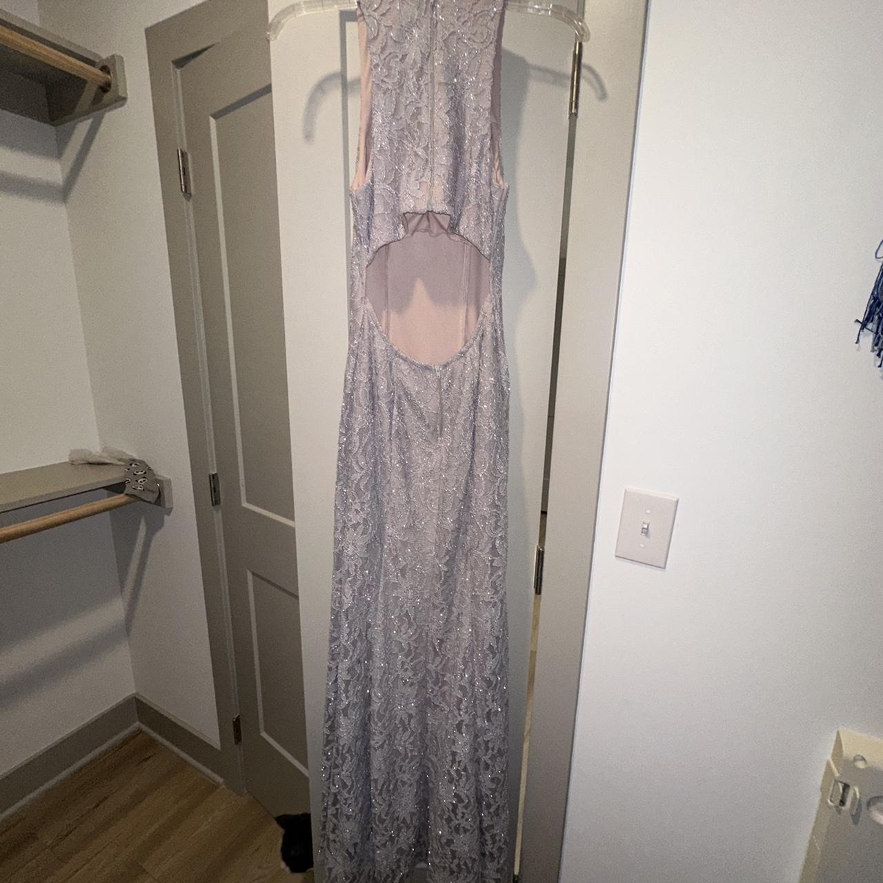 prom/formal dress! powder blue lace with... - Depop