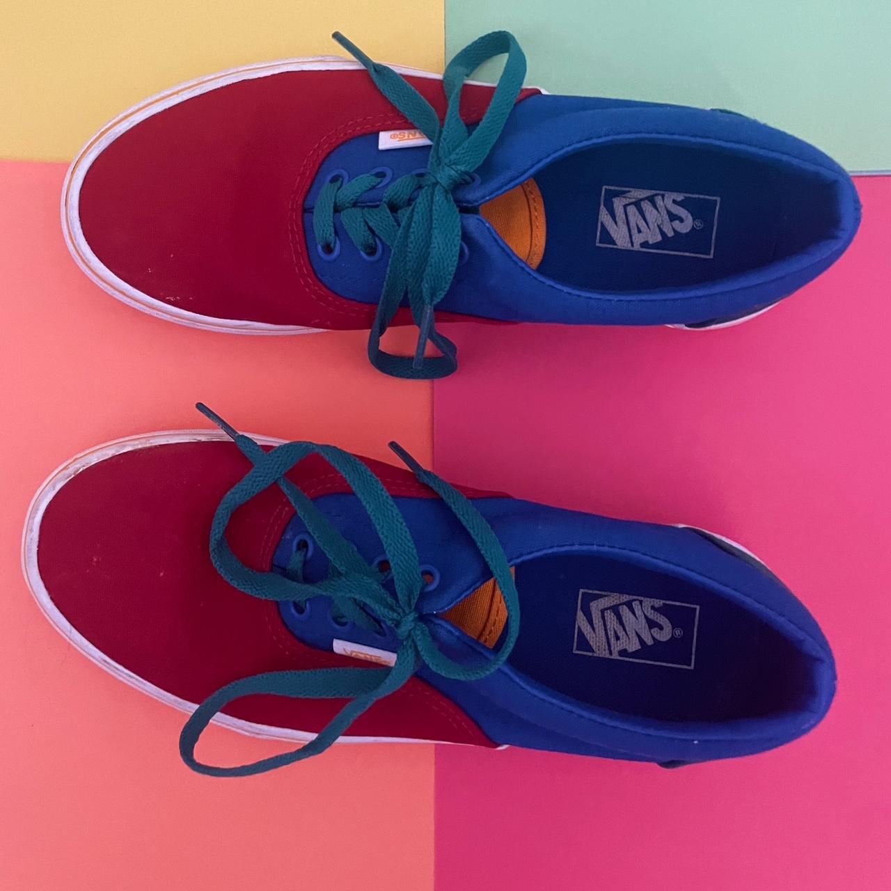 Color block vans lightly worn size 4 #vans - Depop