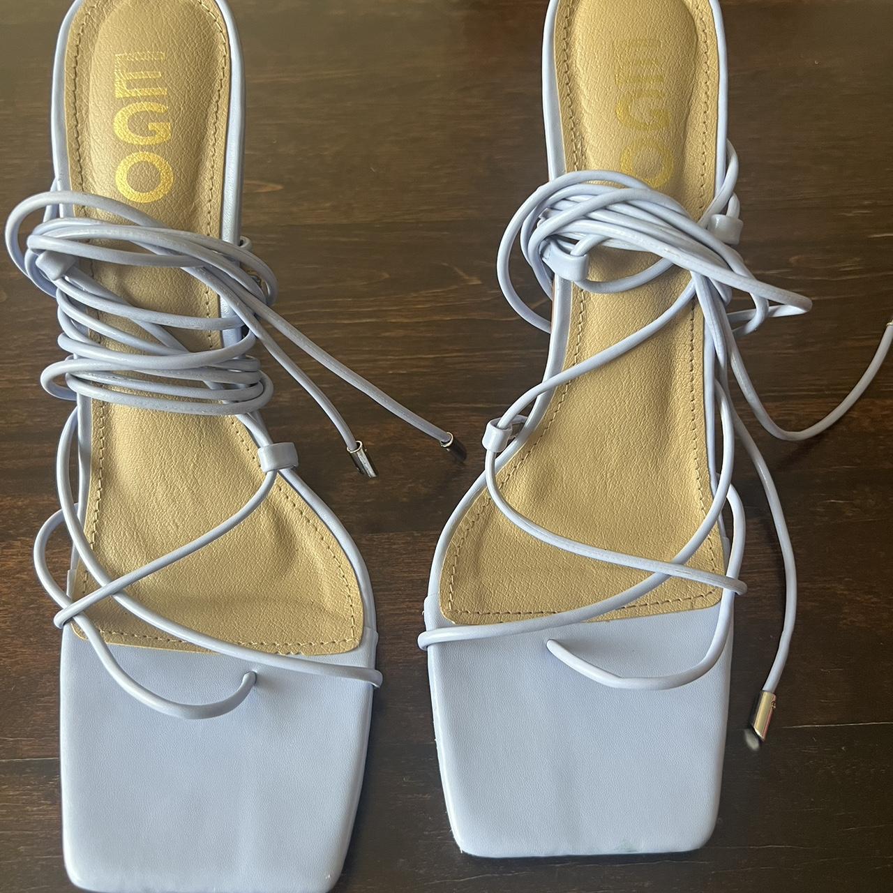 Purple lace up heels ego - Depop