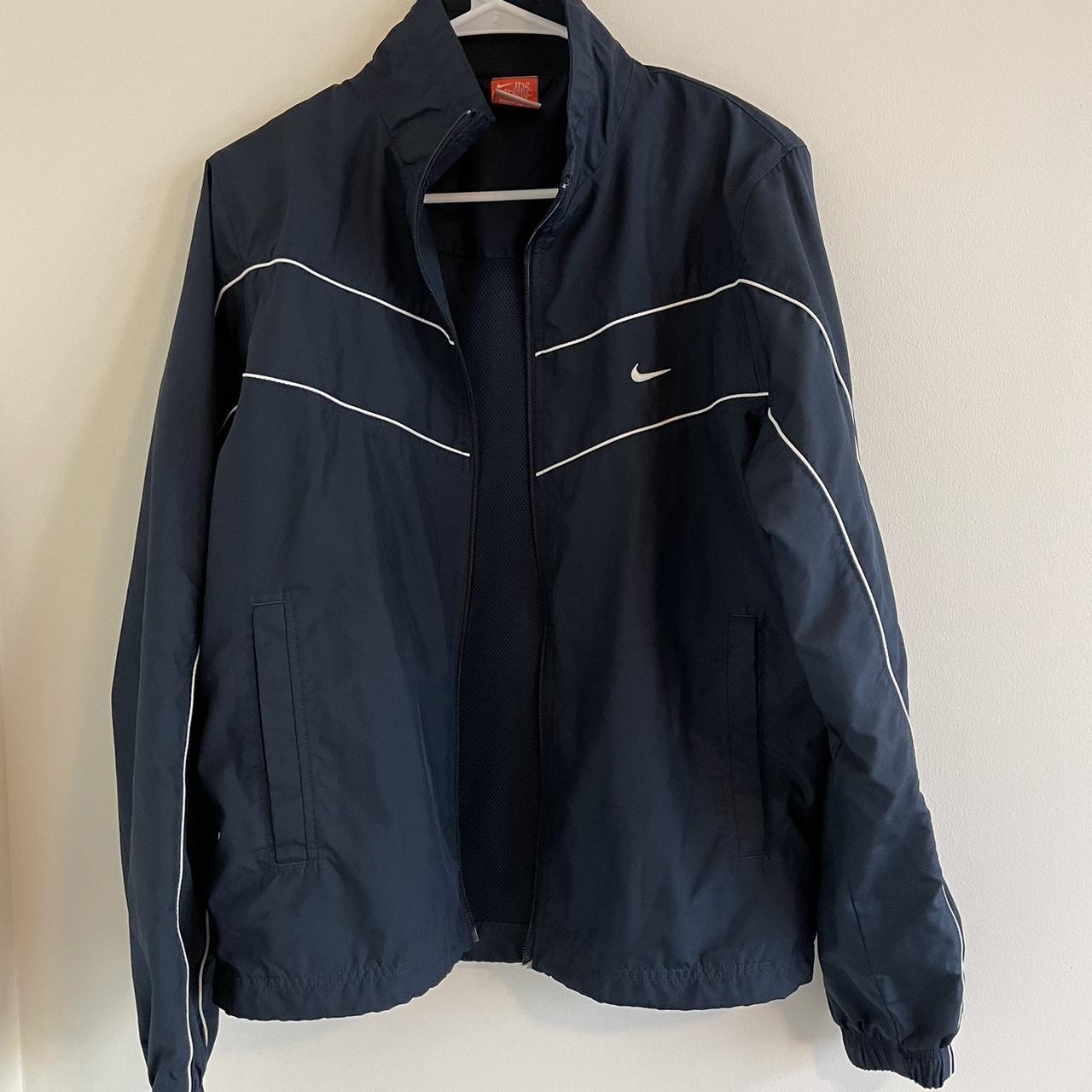 Vintage Nike Lightweight Jacket in navy blue. I... - Depop